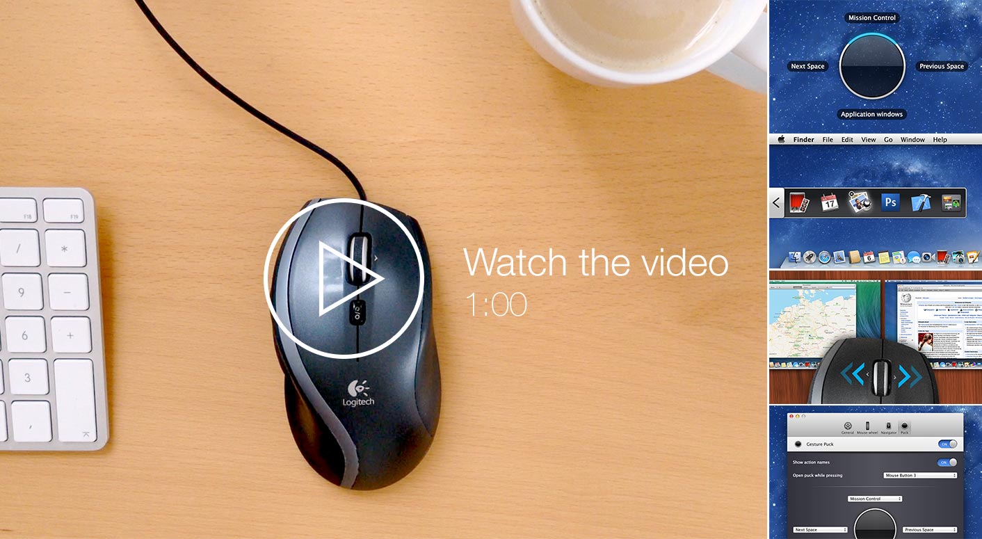 Spacious 2: Control OS X Spaces with every mouse - using gestures, 2D ...